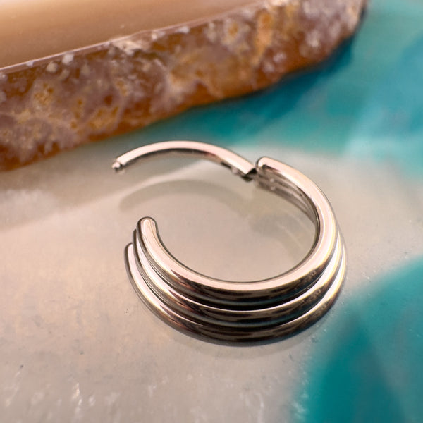 Triple Stack Clicker Ring – Atomic Body Jewelry
